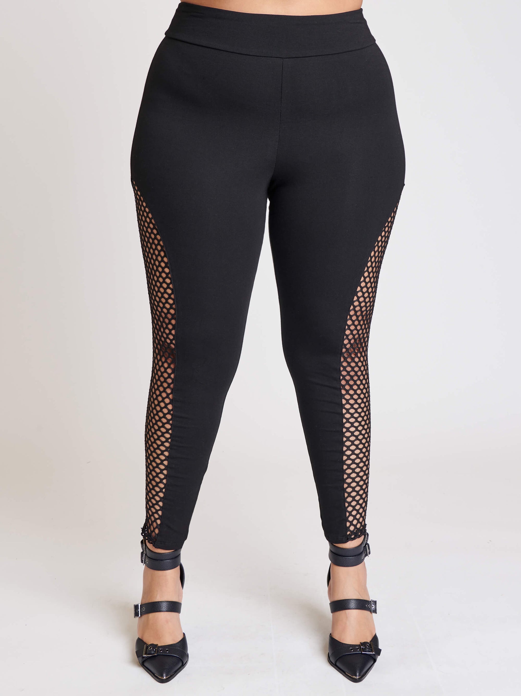 Fishnet Inset Legging – Midnight Hour