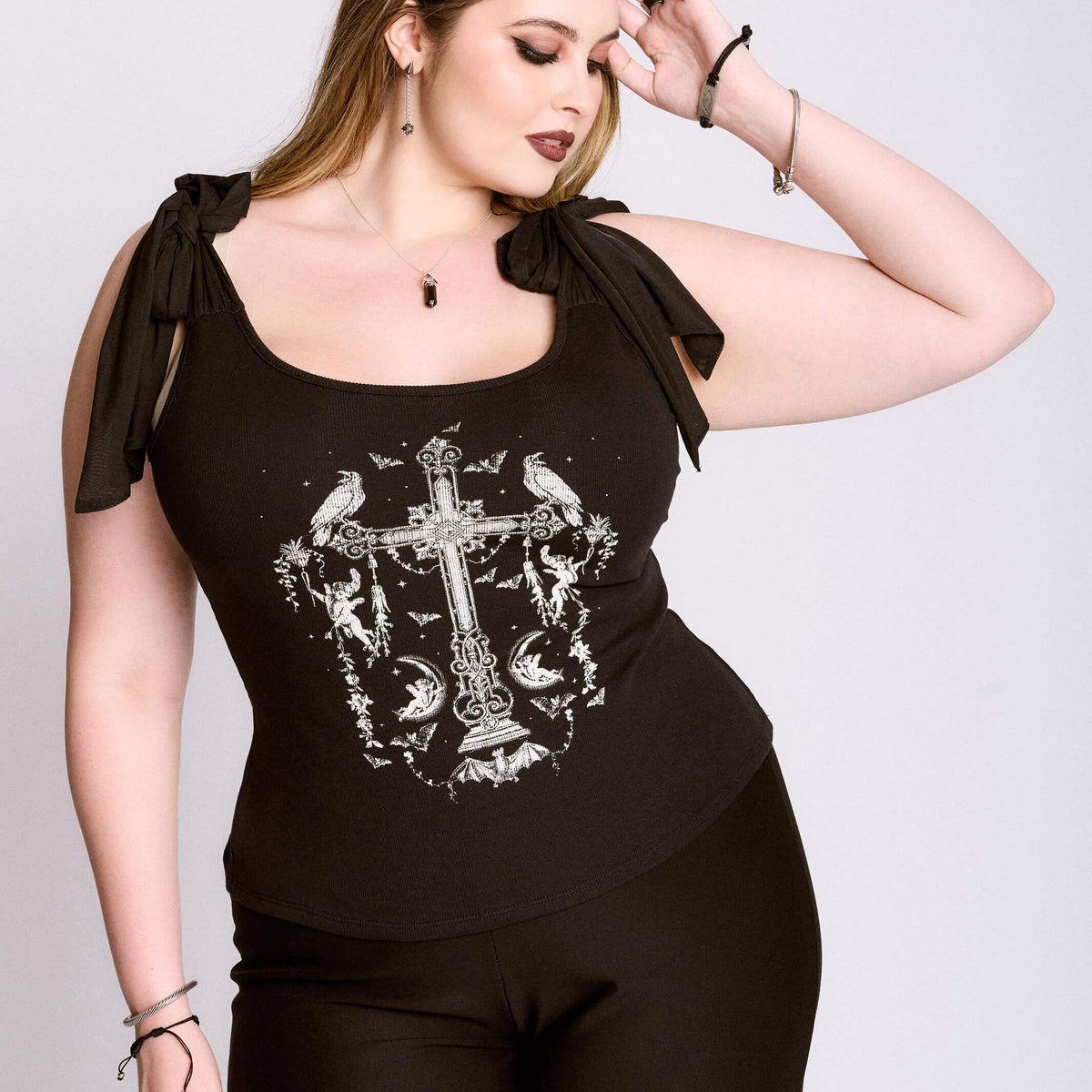 Gothic Toile Tank – Midnight Hour