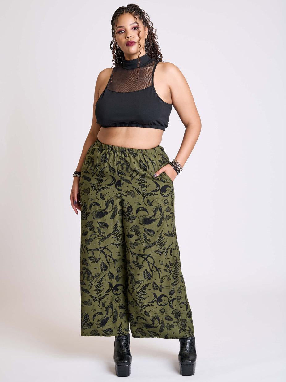 Goth Plus Size Flared Pants – Midnight Hour