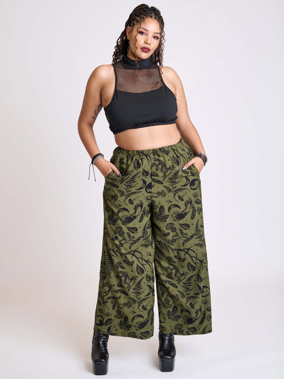 Goth Plus Size Flared Pants – Midnight Hour