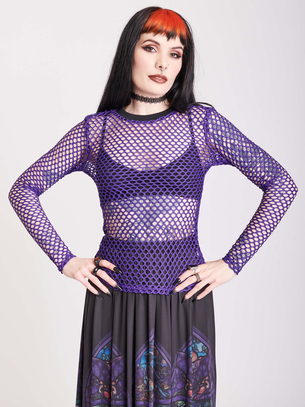 Fishnet Long Sleeve Top