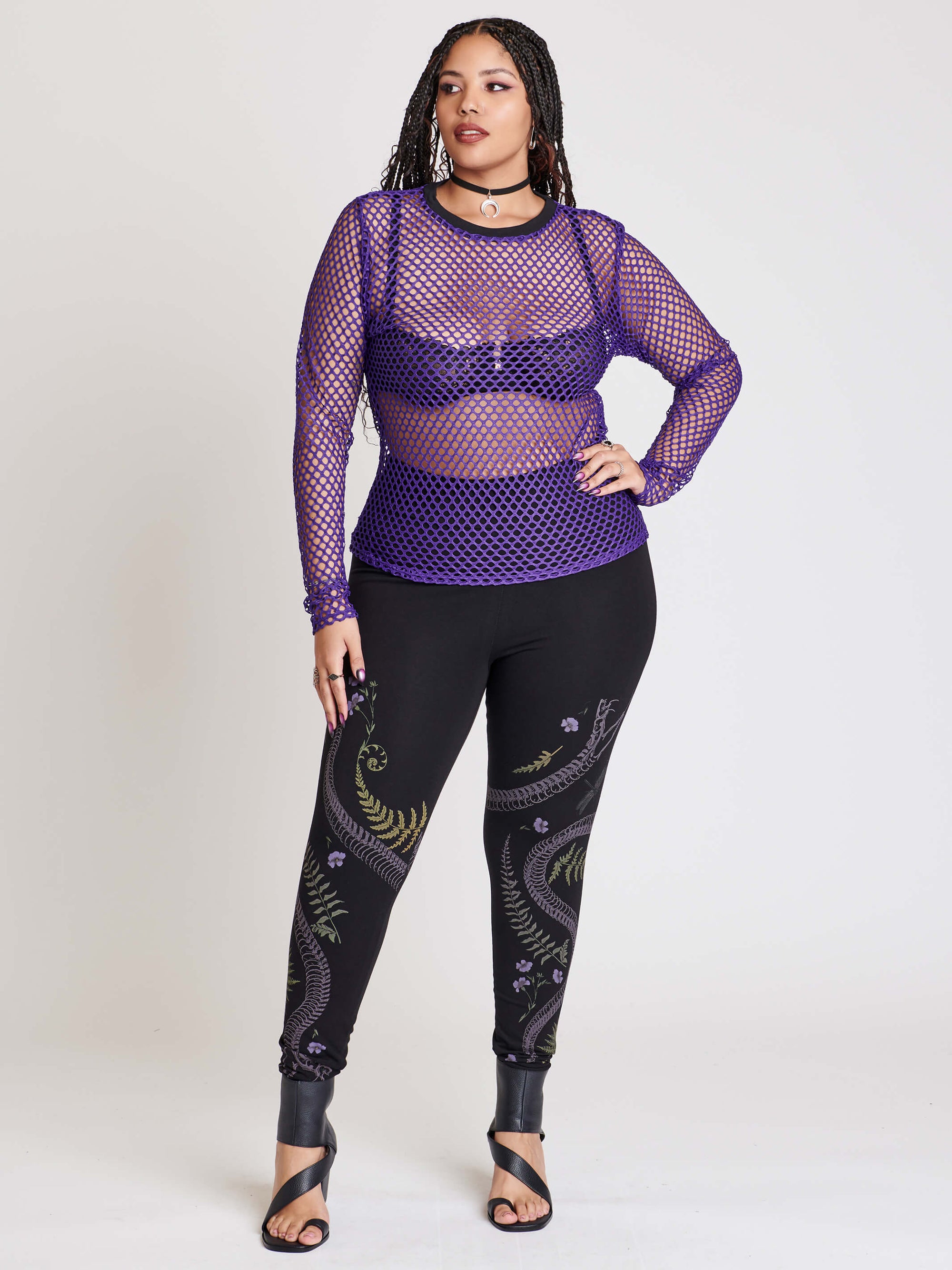 Fishnet Long Sleeve Top