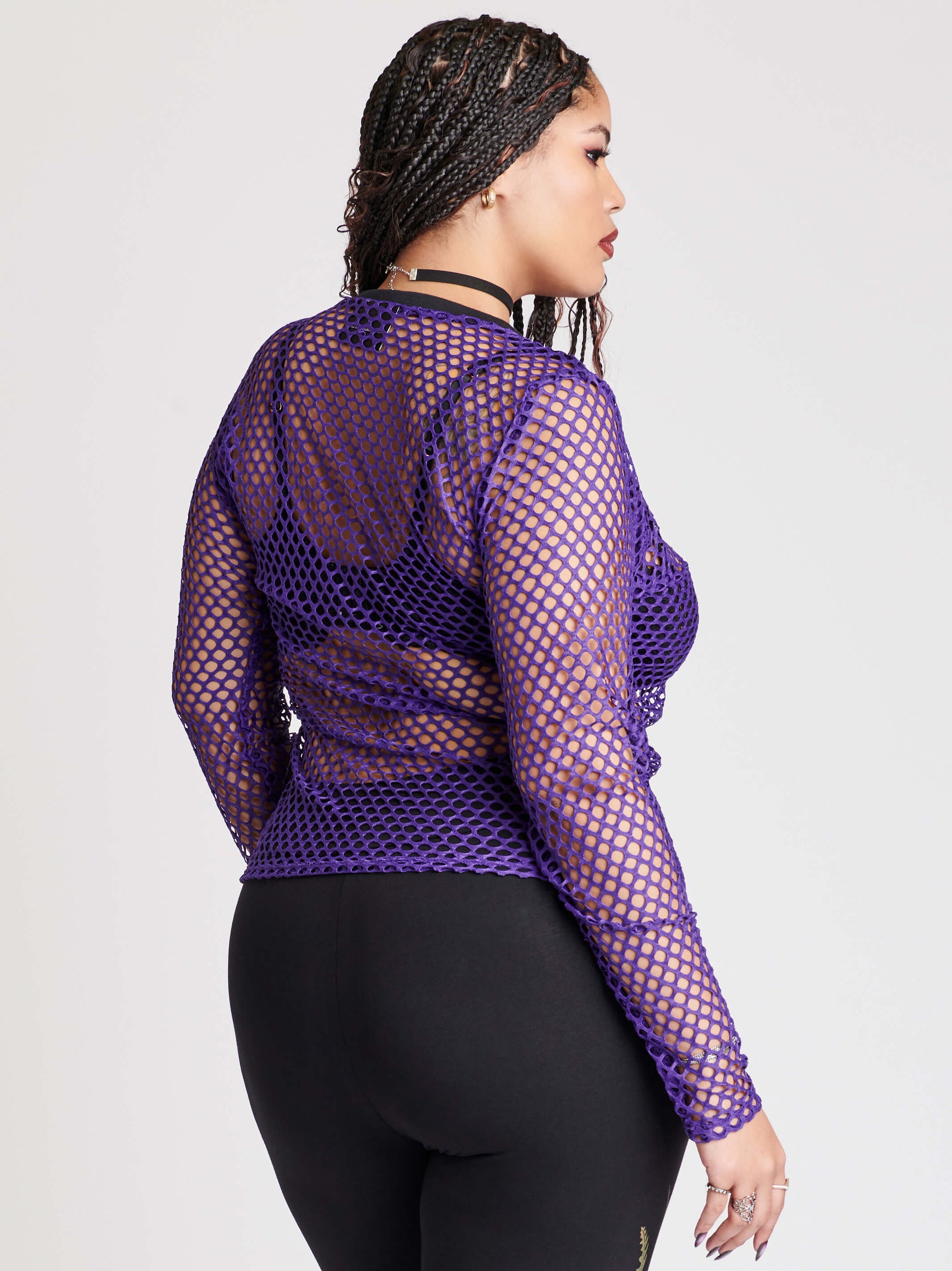 Fishnet Long Sleeve Top