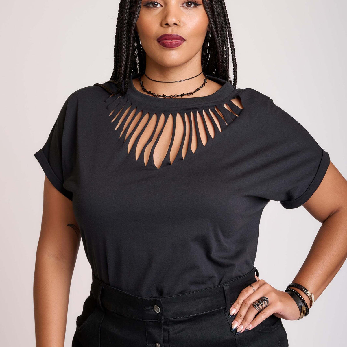 Slashed T-shirt – Midnight Hour