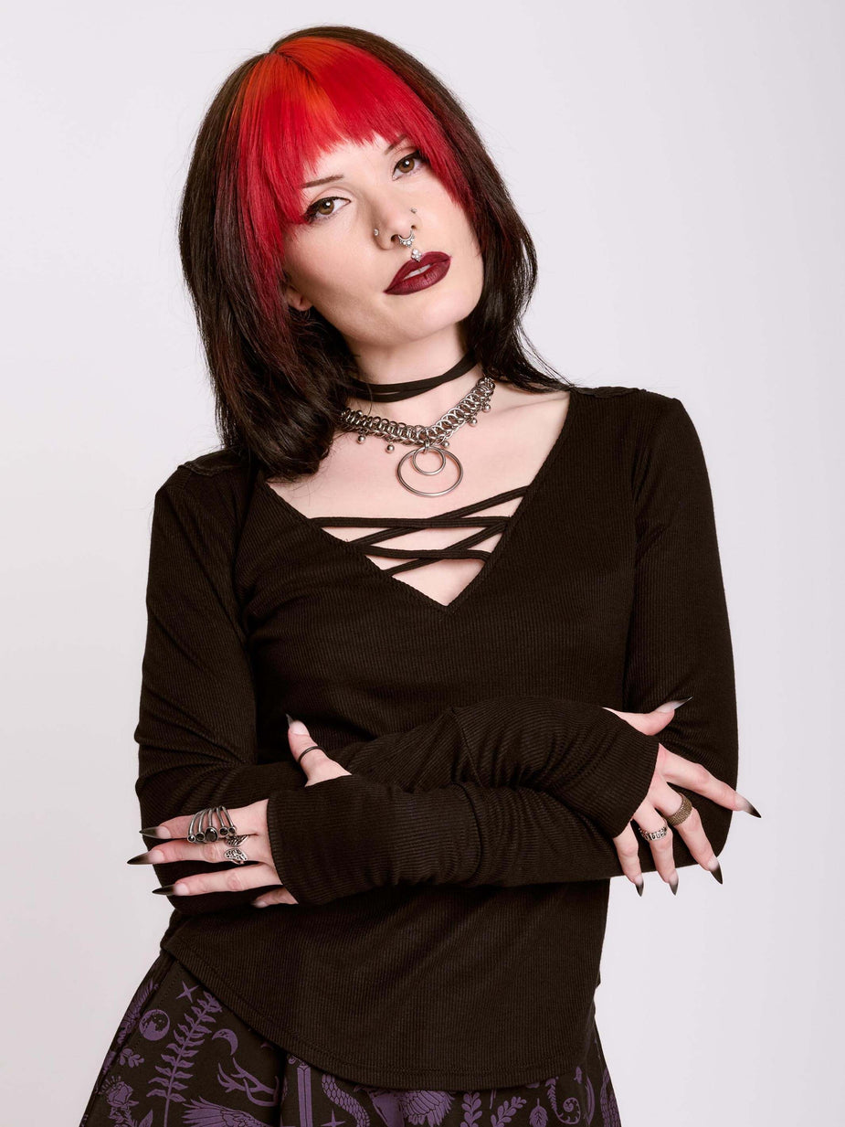 Sigil Moth Rib Top – Midnight Hour