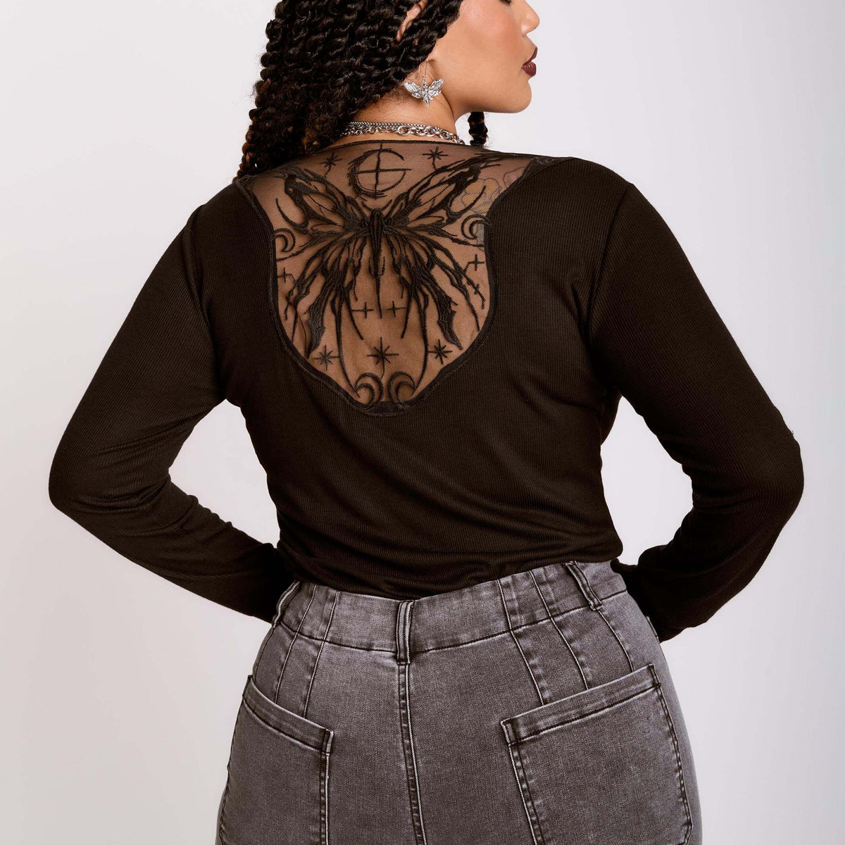 Sigil Moth Rib Top – Midnight Hour