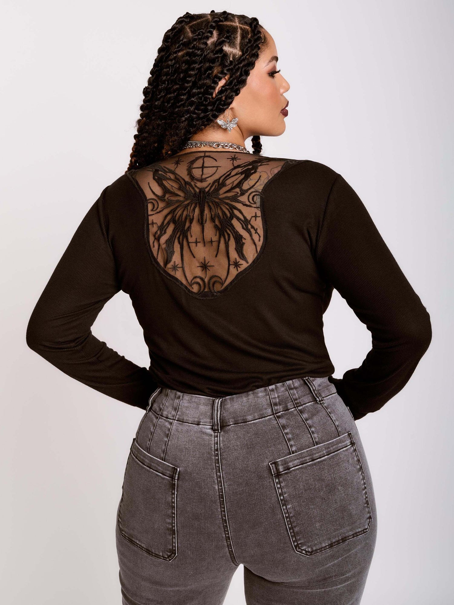 Sigil Moth Rib Top – Midnight Hour