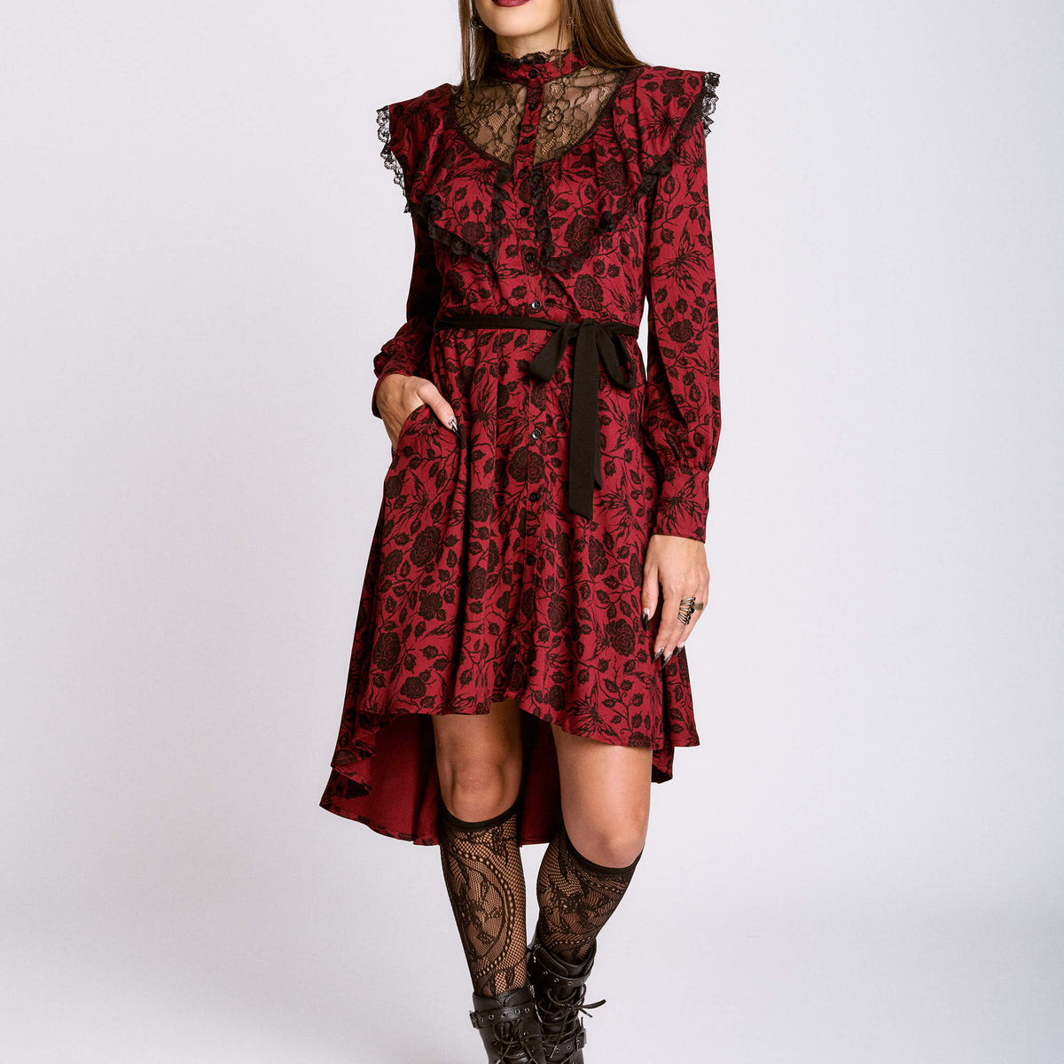 Sigil Rose Victorian Lace Dress – Midnight Hour