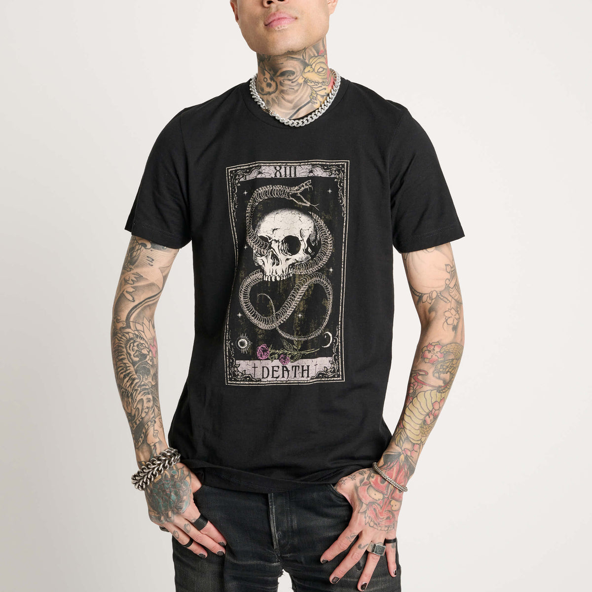 Snake & Skull Death Tarot T-shirt – Midnight Hour
