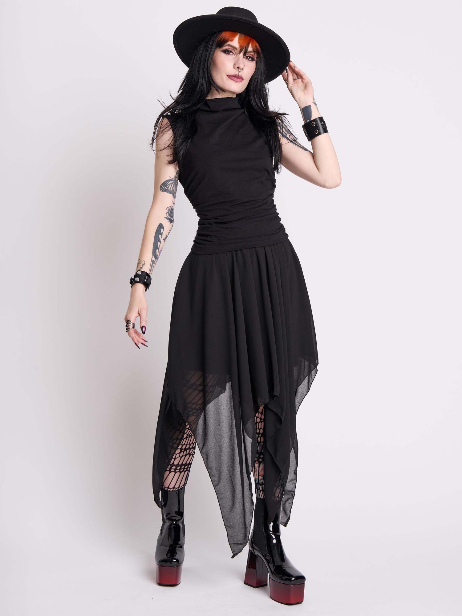 Sleeveless Shirred Top – Midnight Hour